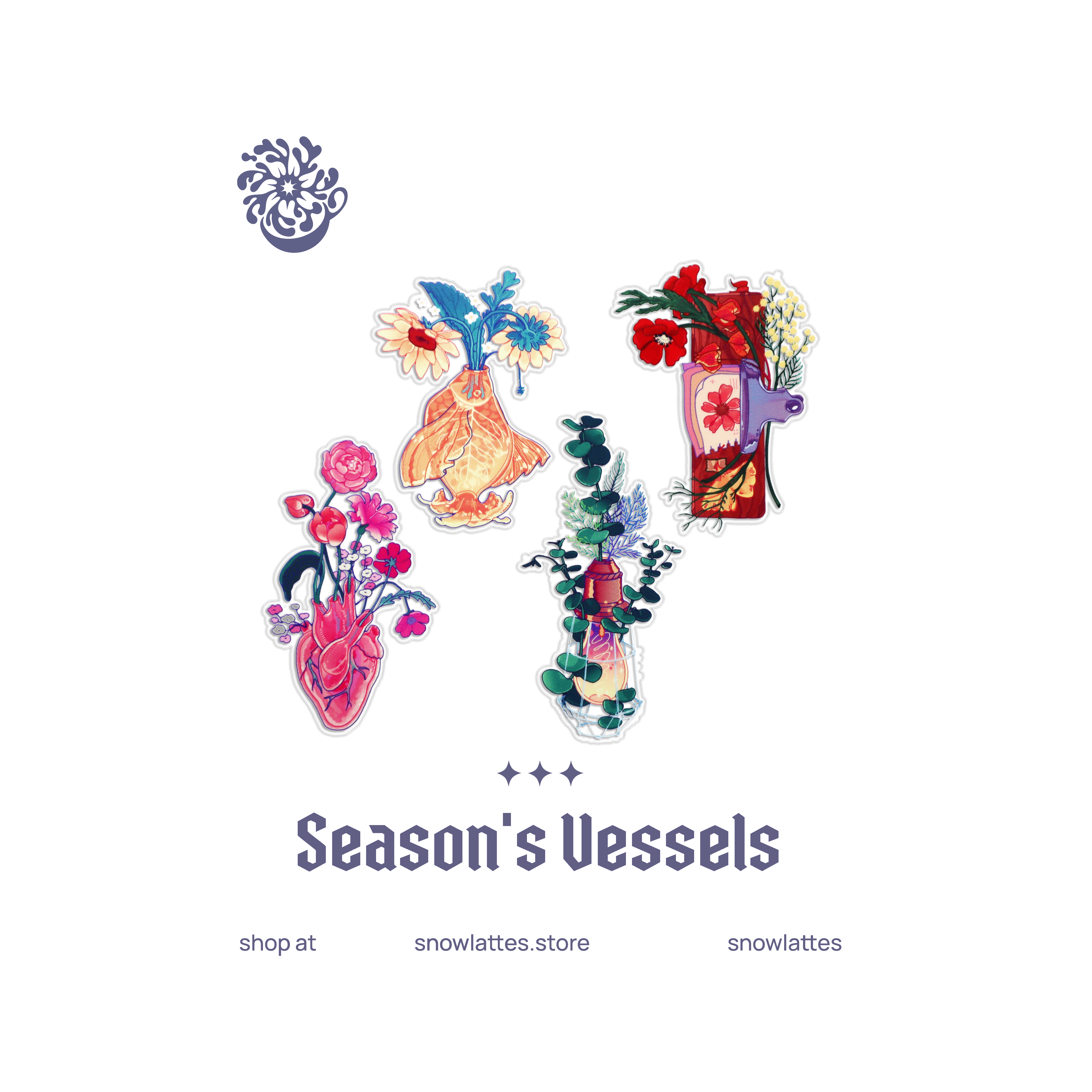 Season’s Vessels Clear Sticker – SNOWLATTES